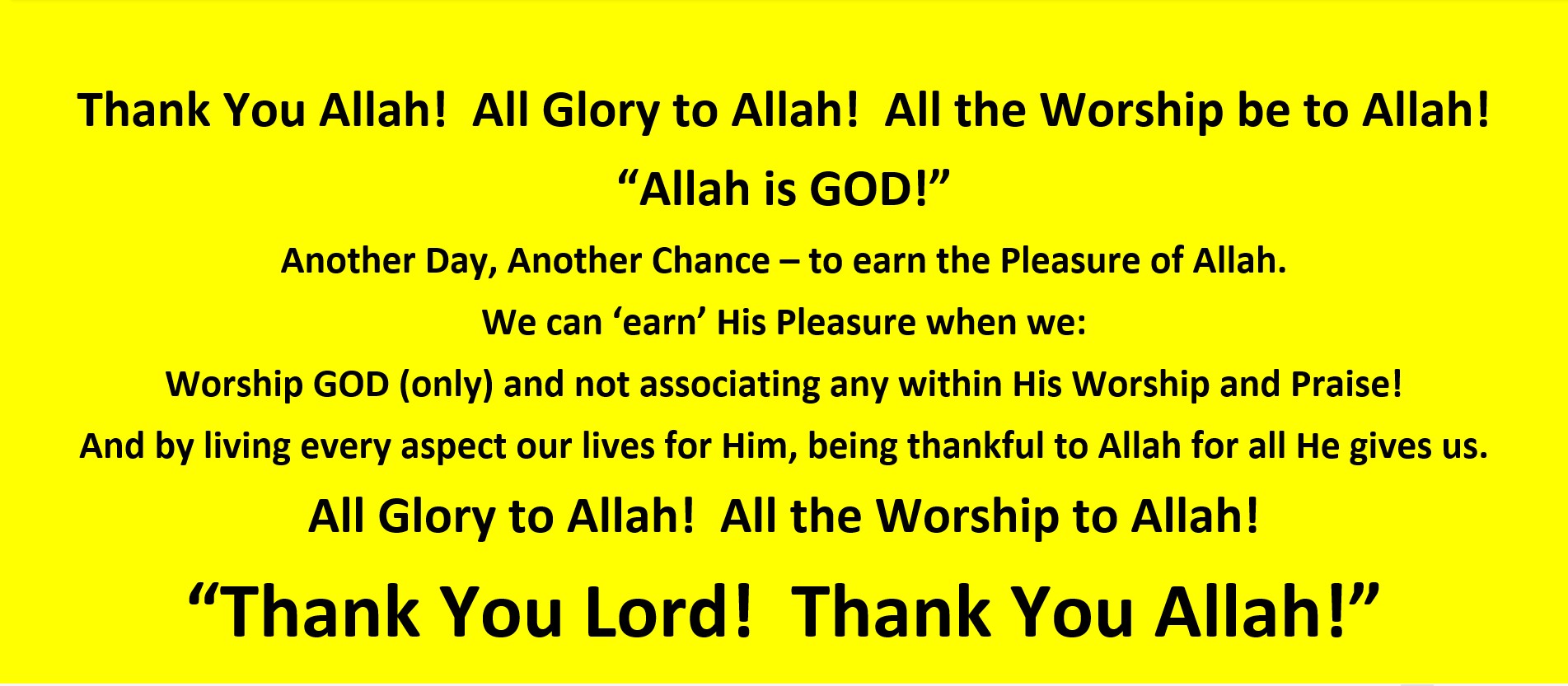 Thank The LORD! | Living Islam